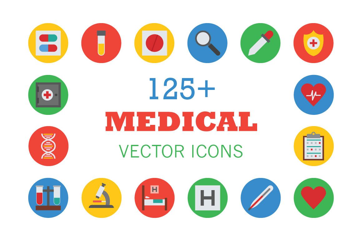125+ Medical Vector Icons, an Icon by Creative Stall | Creative Market