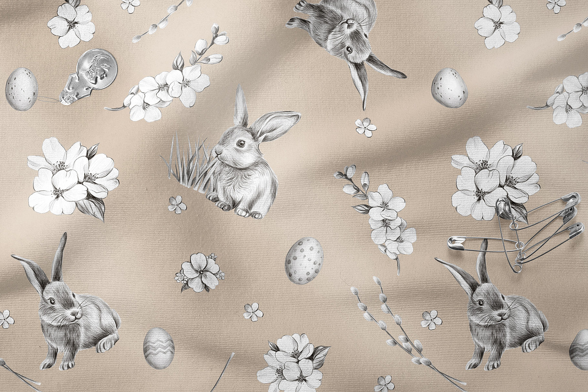 Happy Easter (cute animals), an Animal Illustration by Elena_Sedova