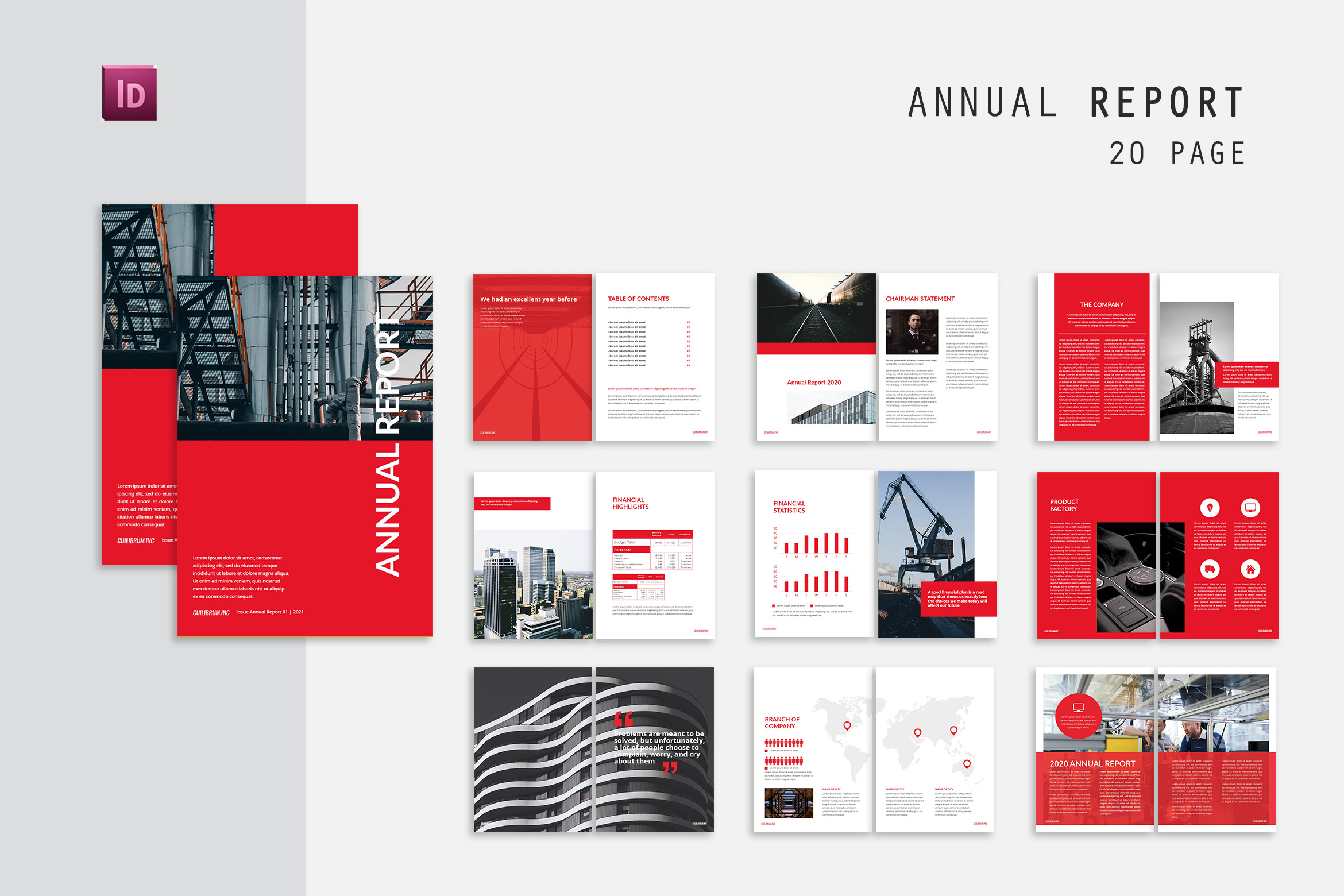 Financial Annual Report, a Magazine Template by AQR Studio