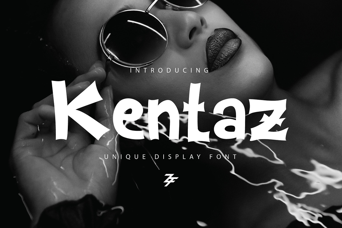 Kentaz Unique Display Font, a Handwritten Font by Eltypesstudio