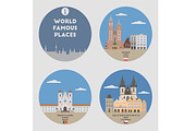 World famous places. Set 1, an Object Graphic by Stoker-13