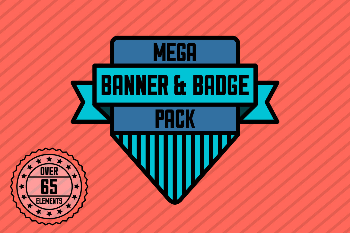 Mega Banner & Badge Pack, an Object Graphic by Matt Borchert