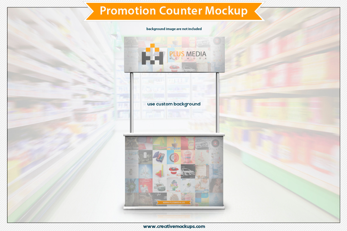 Promotion Counter Mockup, an Advertising Mockup by Plus Media