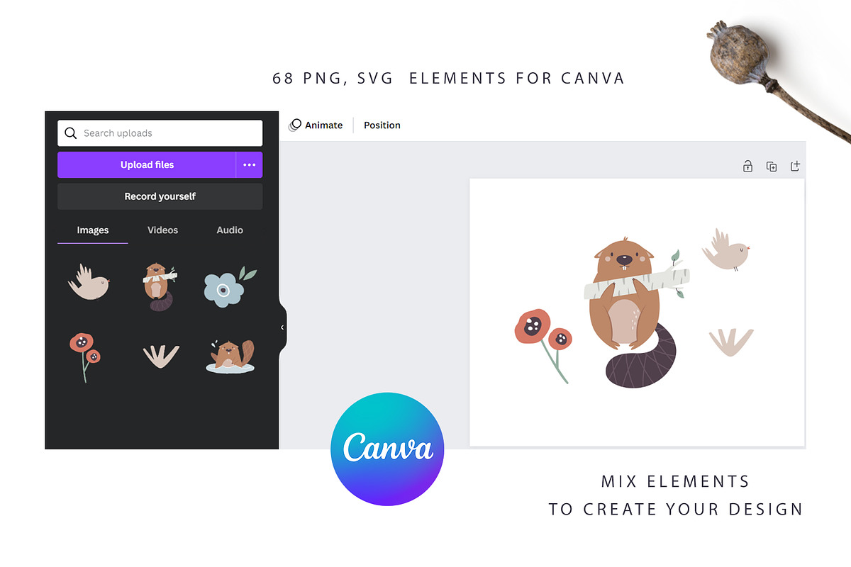 Beavers' Life Cliparts & Patterns | Creative Market