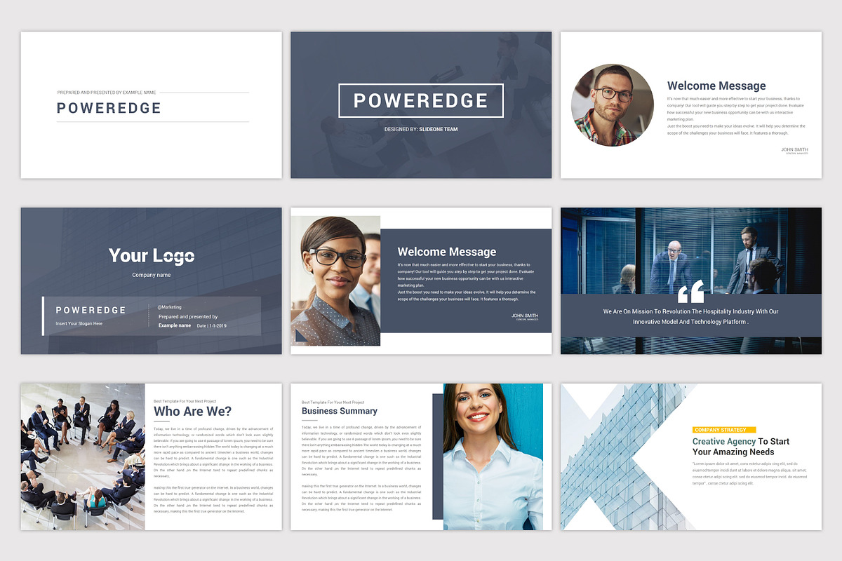 Power Edge PowerPoint Template, a Presentation Template by SlideOne