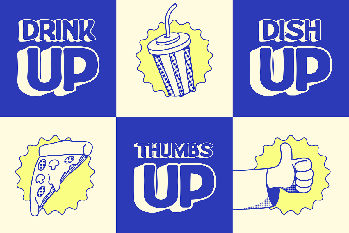 Boer Food - Logo Extrude Font, a Sans Serif Font by Nirmana Visual