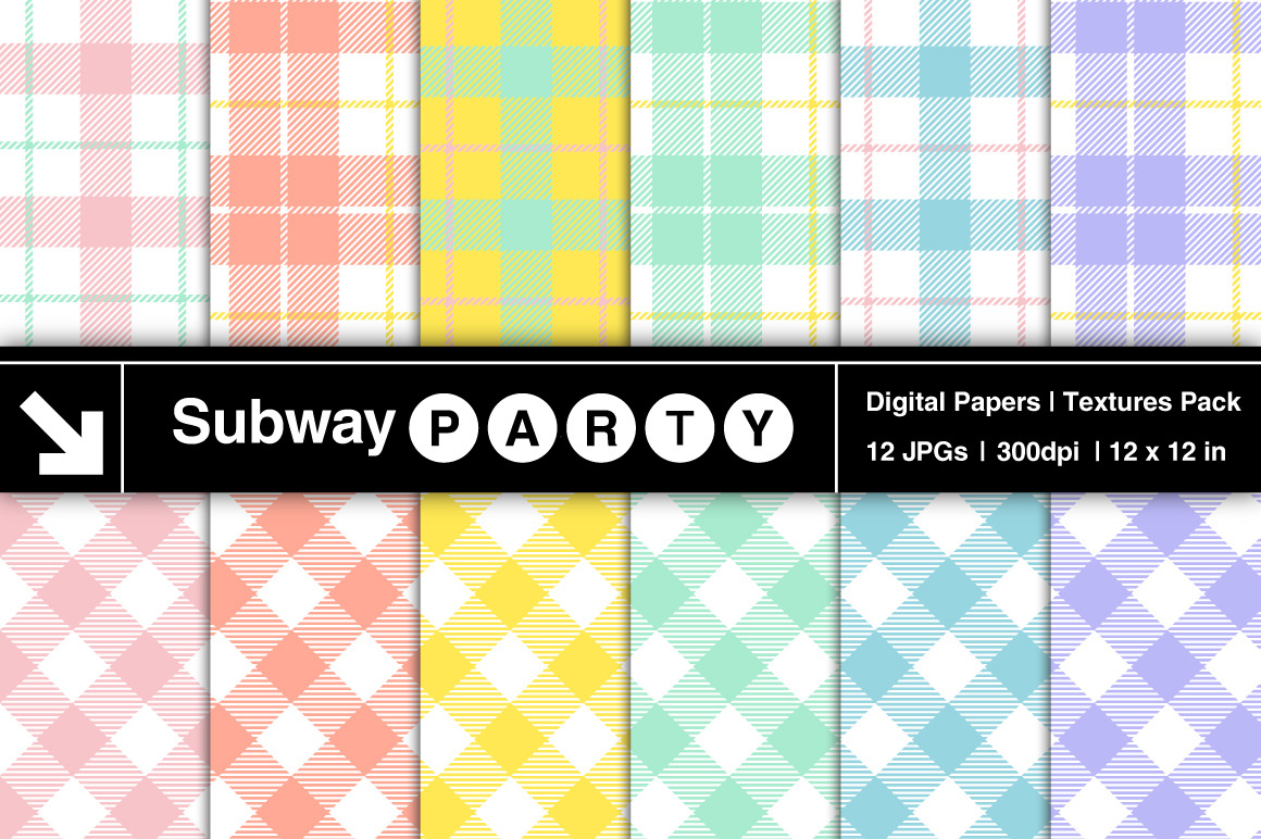 Easter Tartan & Gingham Papers, a Texture Graphic by SubwayParty