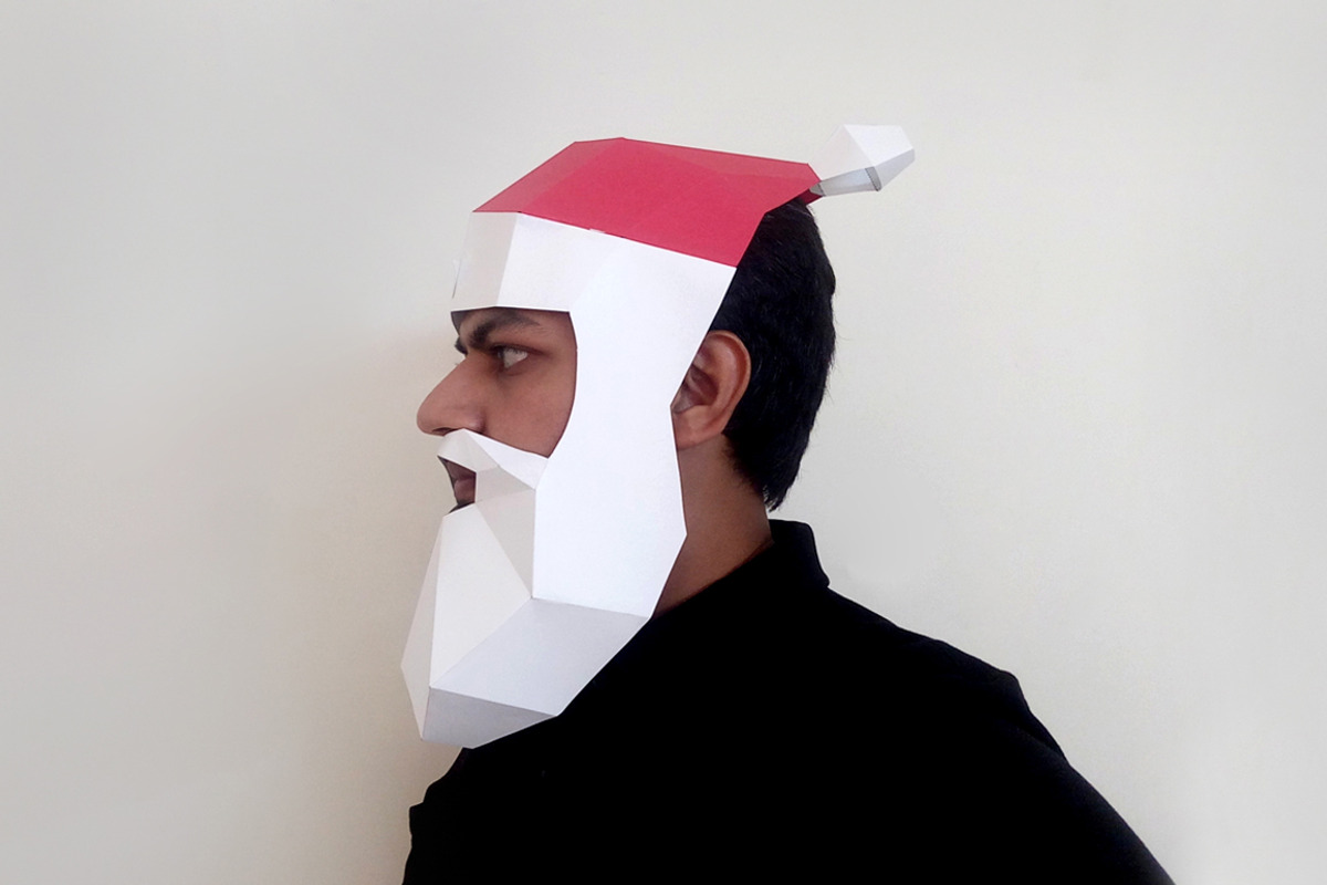 DIY Santa Claus Mask - 3d papercraft, a Templates & Theme by PAPER amaze