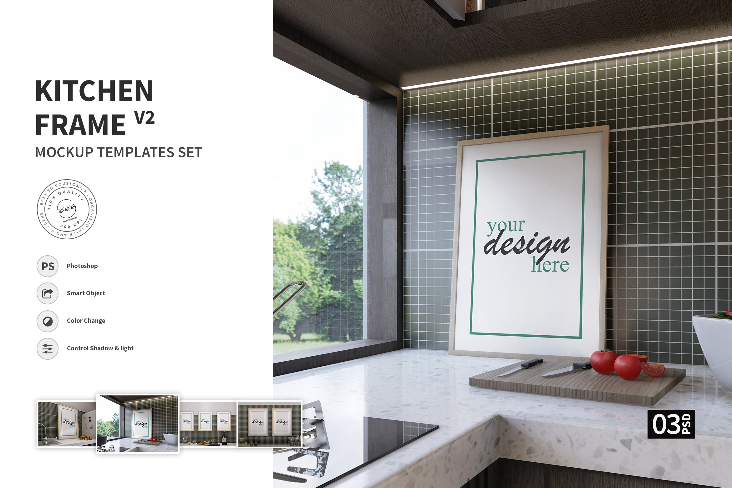 Kitchen Frame vol.01 - Mockups, a Product Mockup by Rometheme Std