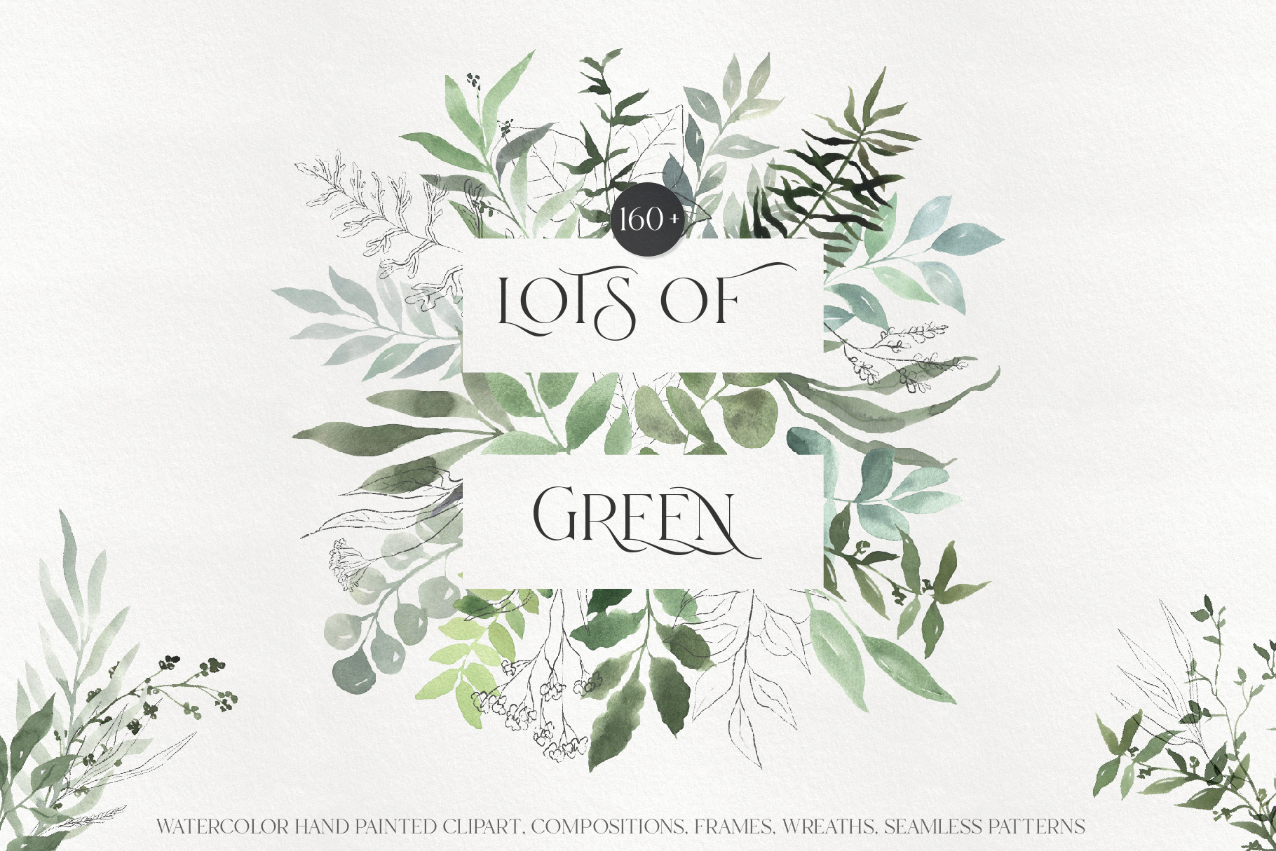 Watercolor Spring Greenery Pack, a Graphic by LarysaZabrotskaya