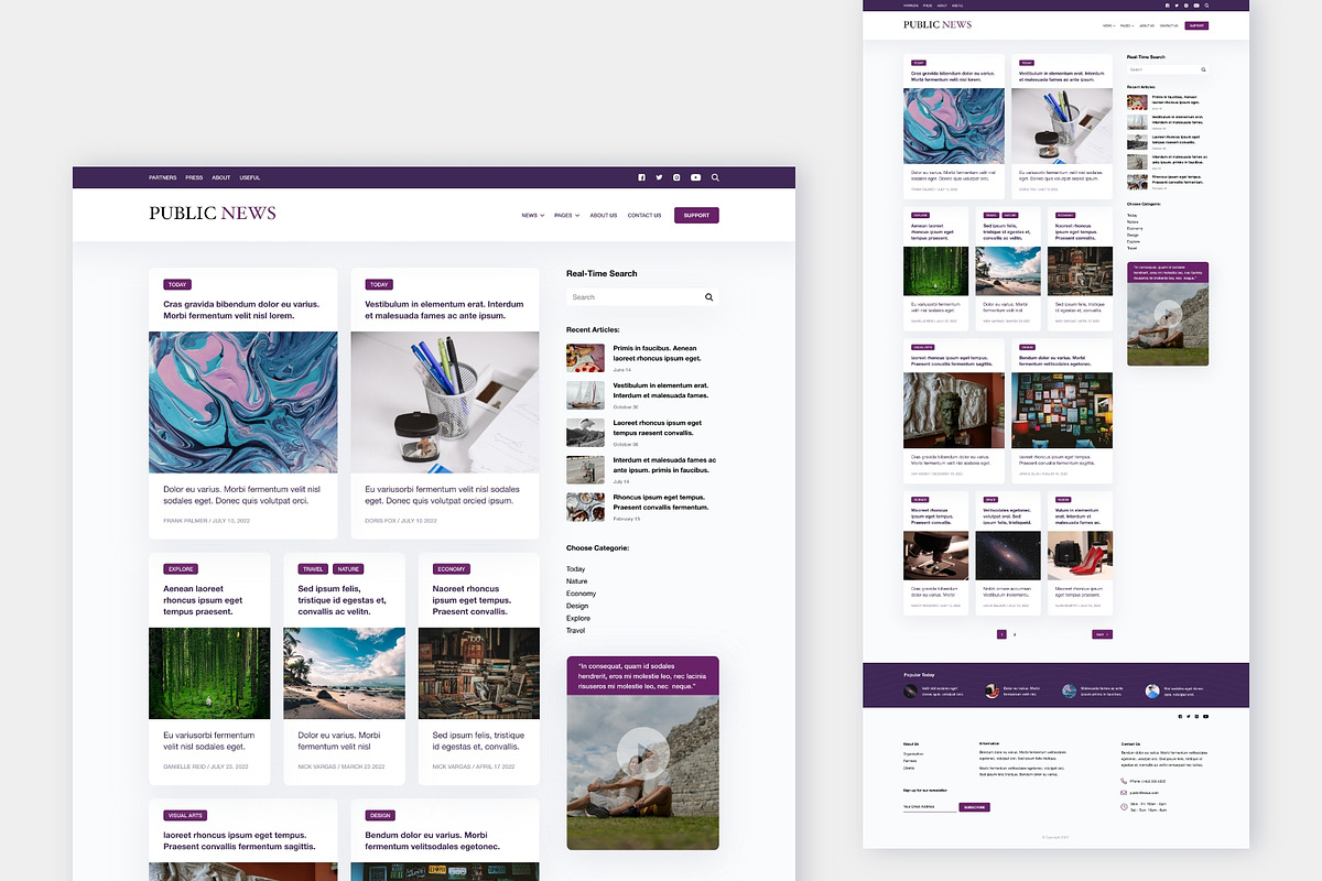Public News - Website Template, a Websites & App Template by RPWDS