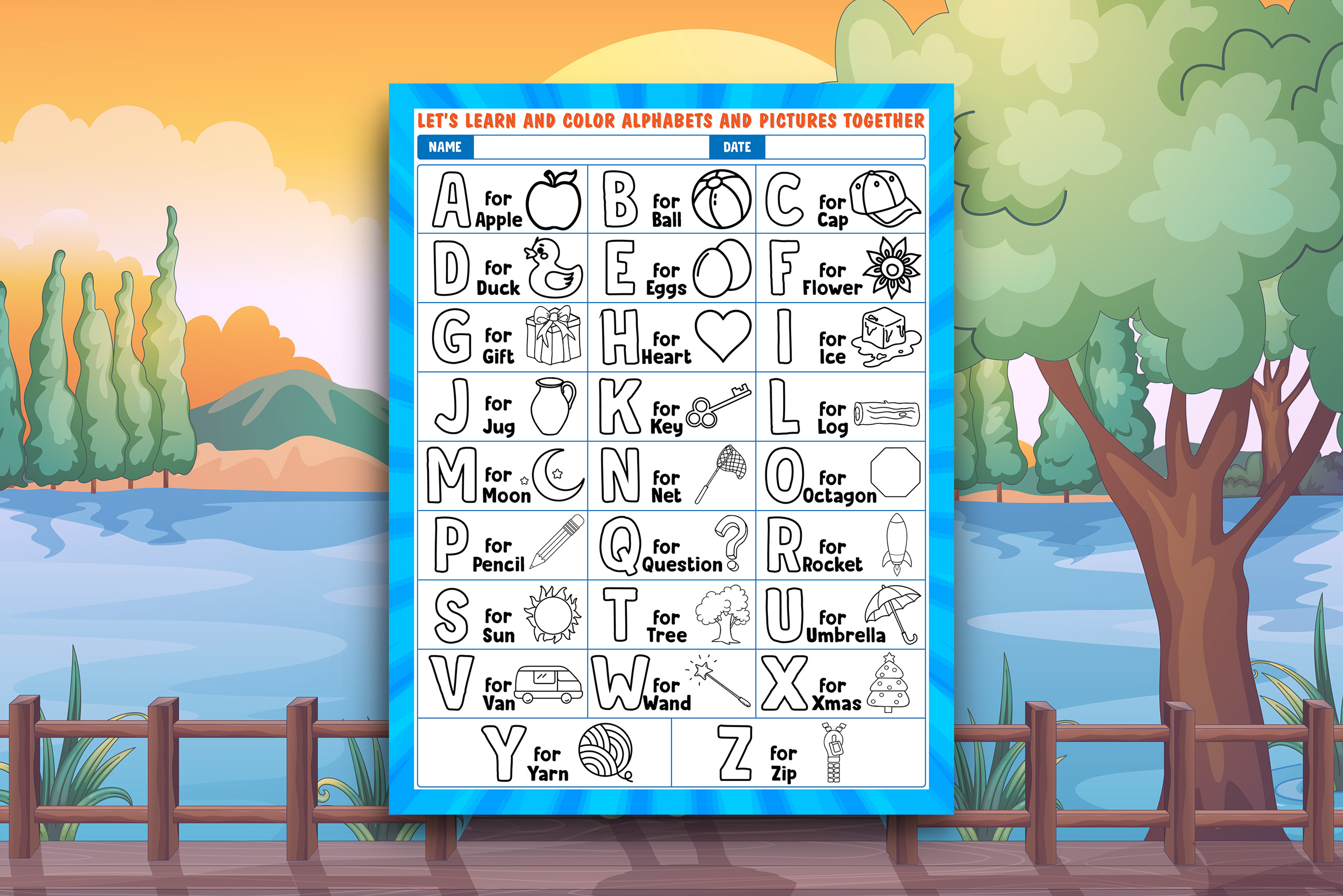 Lets Learn and Color Alphabets, a Templates & Theme by Graphicsnext