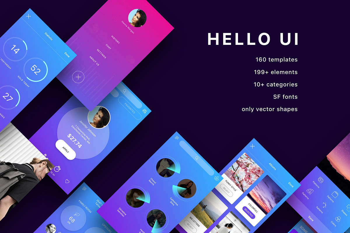 Hello UI Kit, an UI Kit Template by Yuriy Kondratkov