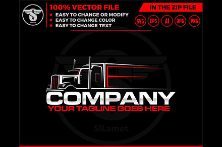 truck trailer logo, a Branding & Logo Template by slLametDesigns