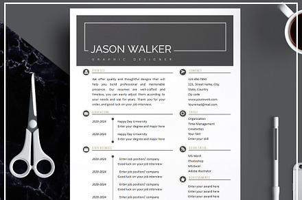 Resume Template/ Cover Letter/ Grey, a Templates & Theme by Freestyle ...