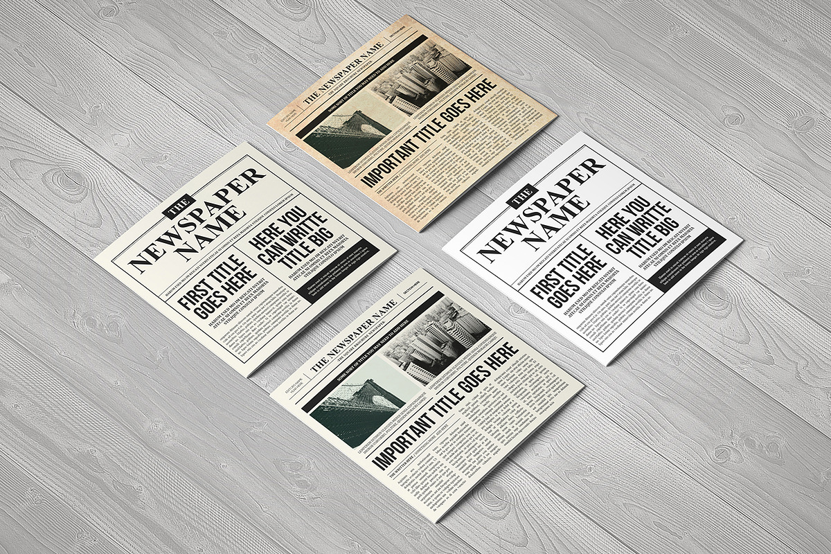 Newspaper Brochure Trifold, a Brochure Template by Luuqas Design