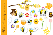 Bees clipart clip art honey bear, an Illustration by WinchesterLambourne