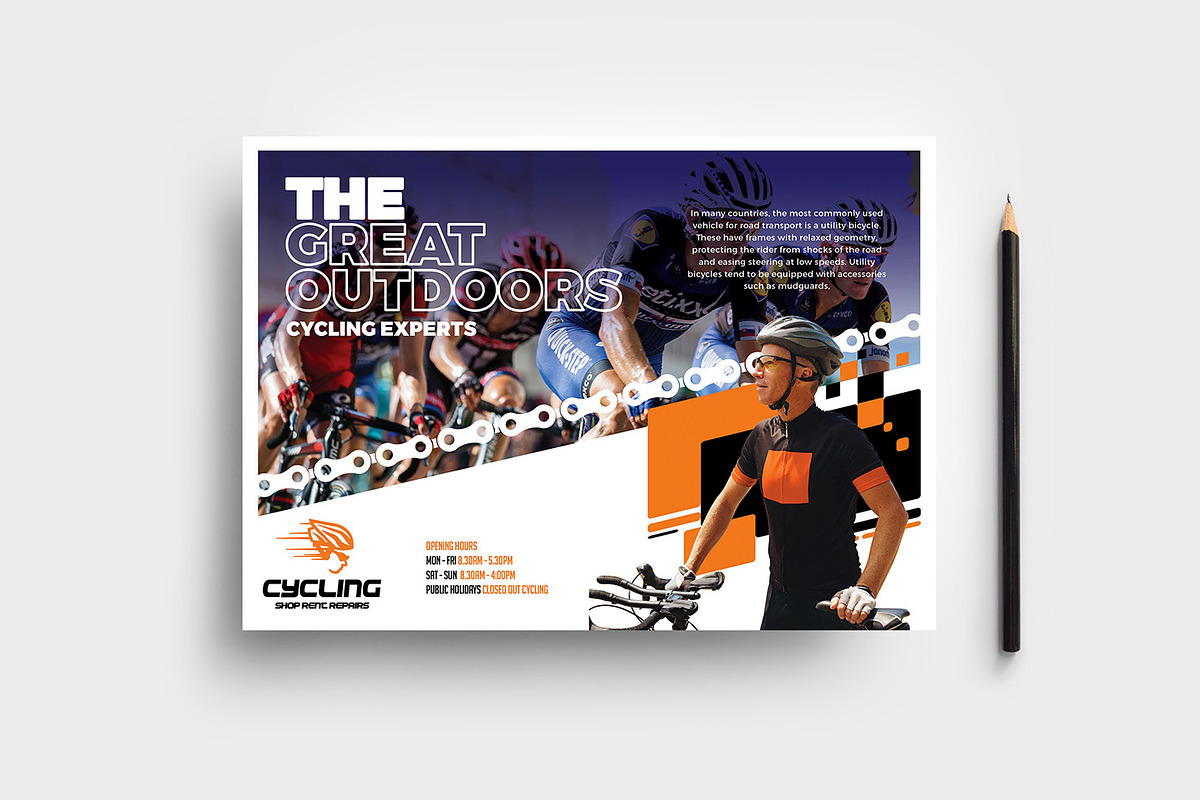 Cycling Flyer Template, a Flyer Template by BrandPacks