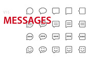 100 Messages UI icons | Outline Icons ~ Creative Market
