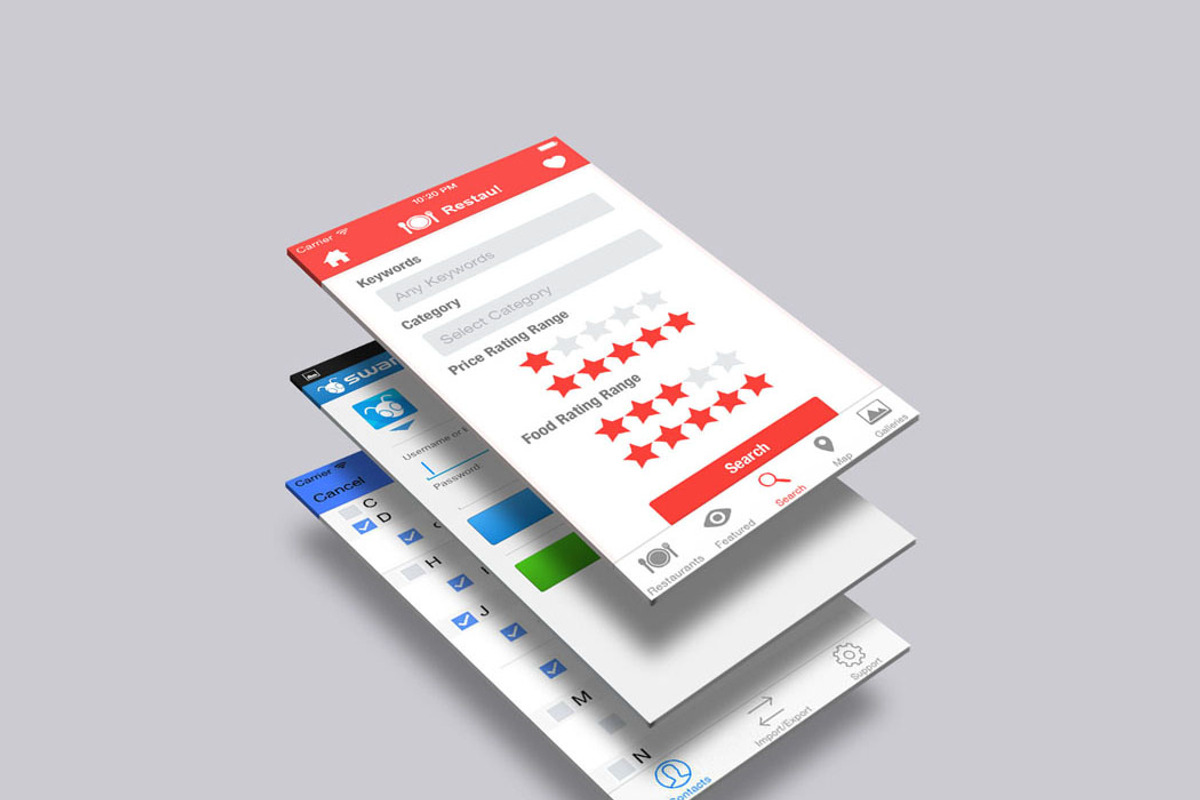 Mobile App Mock-up, a Device Mockup by Graphicsworld125