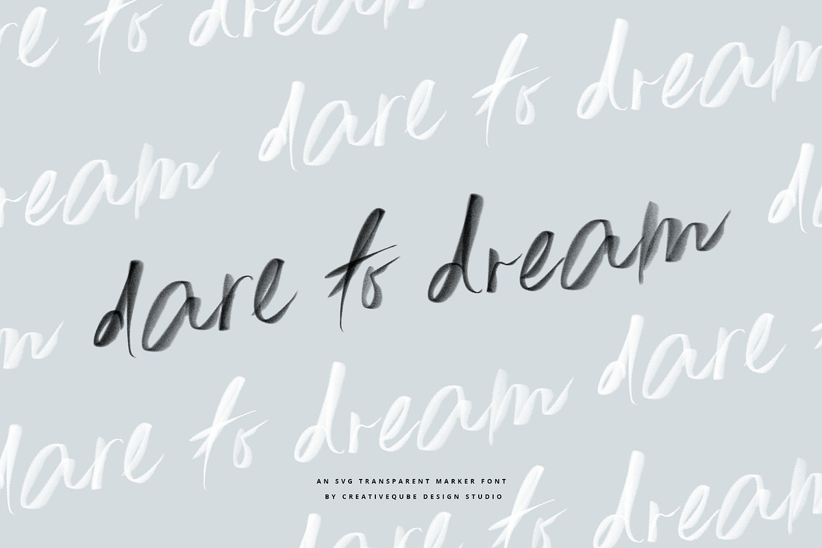 Okay Boldface SVG marker font, a Handwritten Font by Creativeqube Design