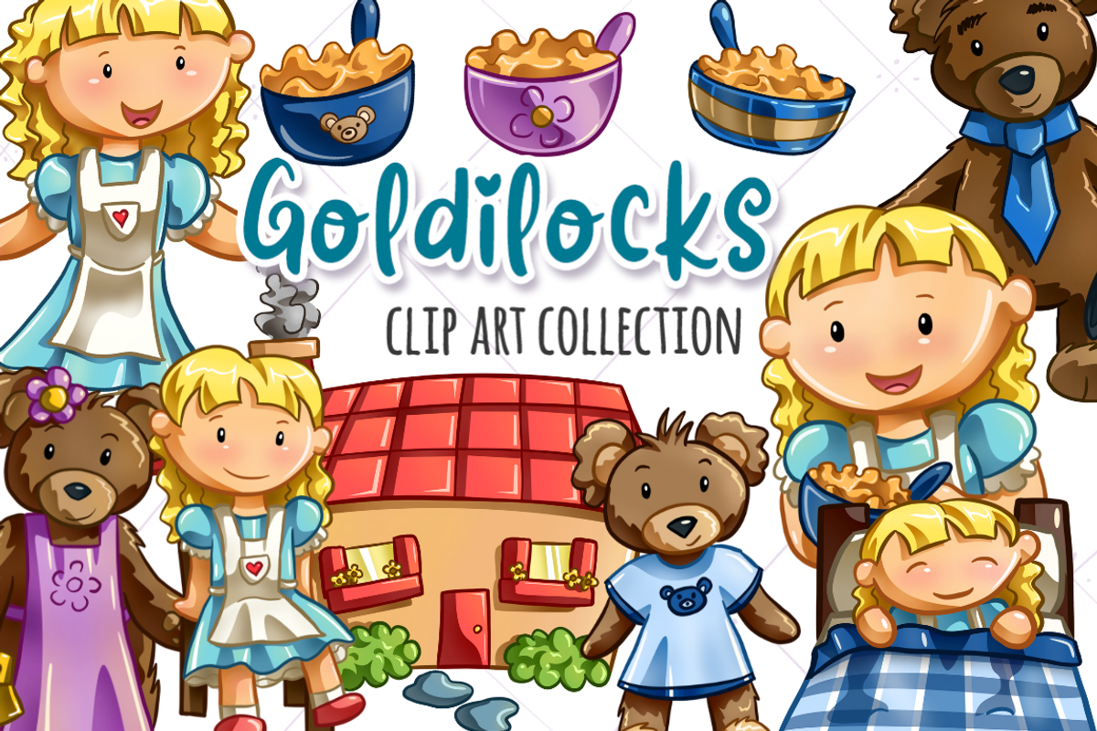 Goldilocks Clip Art Collection, an Illustration by Keepin' It Kawaii