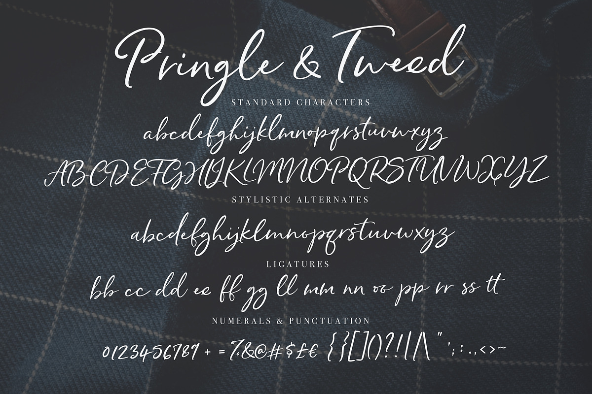 Pringle & Tweed Script, a Script Font by Nicky Laatz