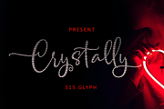 Crystally Gradient Script Font, a Script Font by Meutuwah