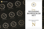 Wedding Monogram Set N, a Branding & Logo Template by Monogram World