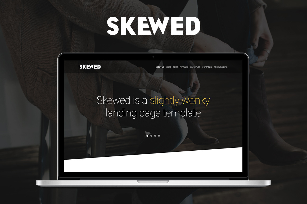 Skewed - Landing Page Template, a HTML Template by Medialoot