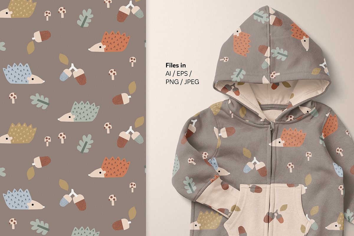 Porcupine Patterns collection, a Pattern Graphic by Muriel Petitpattern