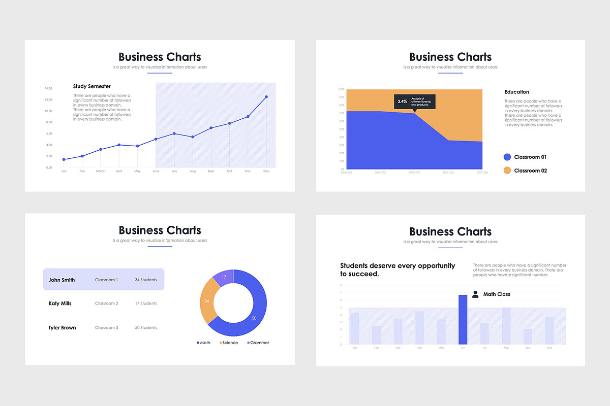 Business Charts PowerPoint Template, a Presentation Template by slidequest