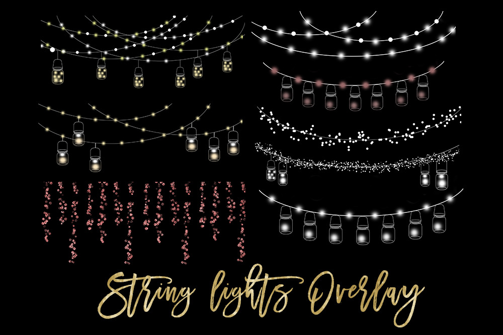 String Lights Clipart, an Illustration by Sunflower Day Love