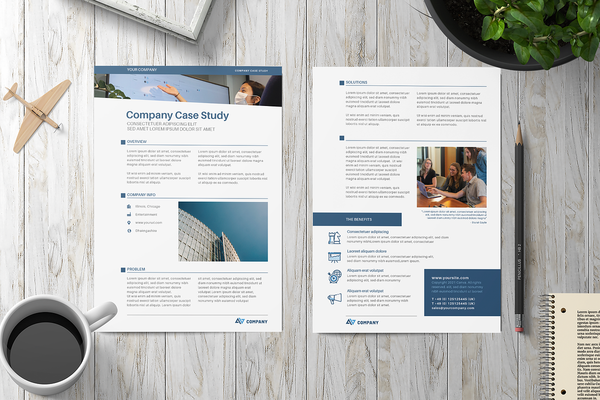 Case Study Flyer, a Flyer Template by Rongbaaz
