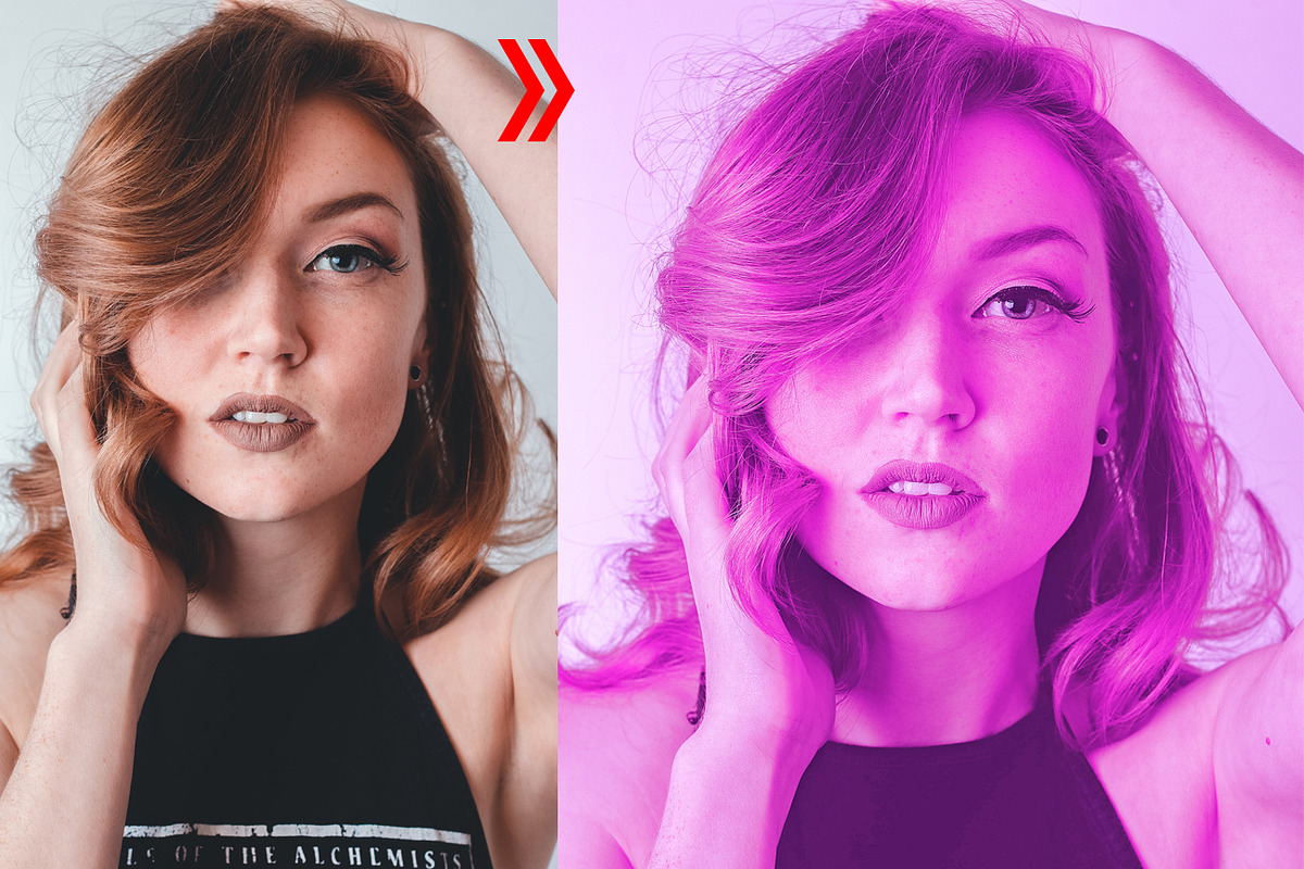Pink Color Effect Photoshop Action, an Action Add-On by Studio Retouch