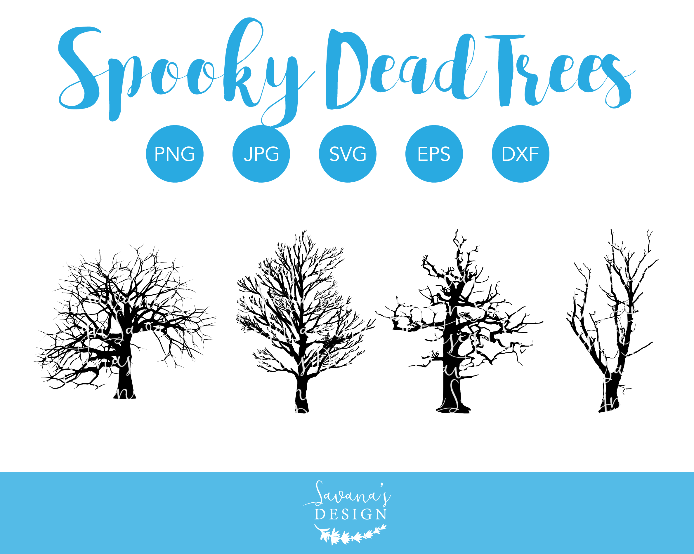 Spooky Trees, an Illustration by SavanasDesign