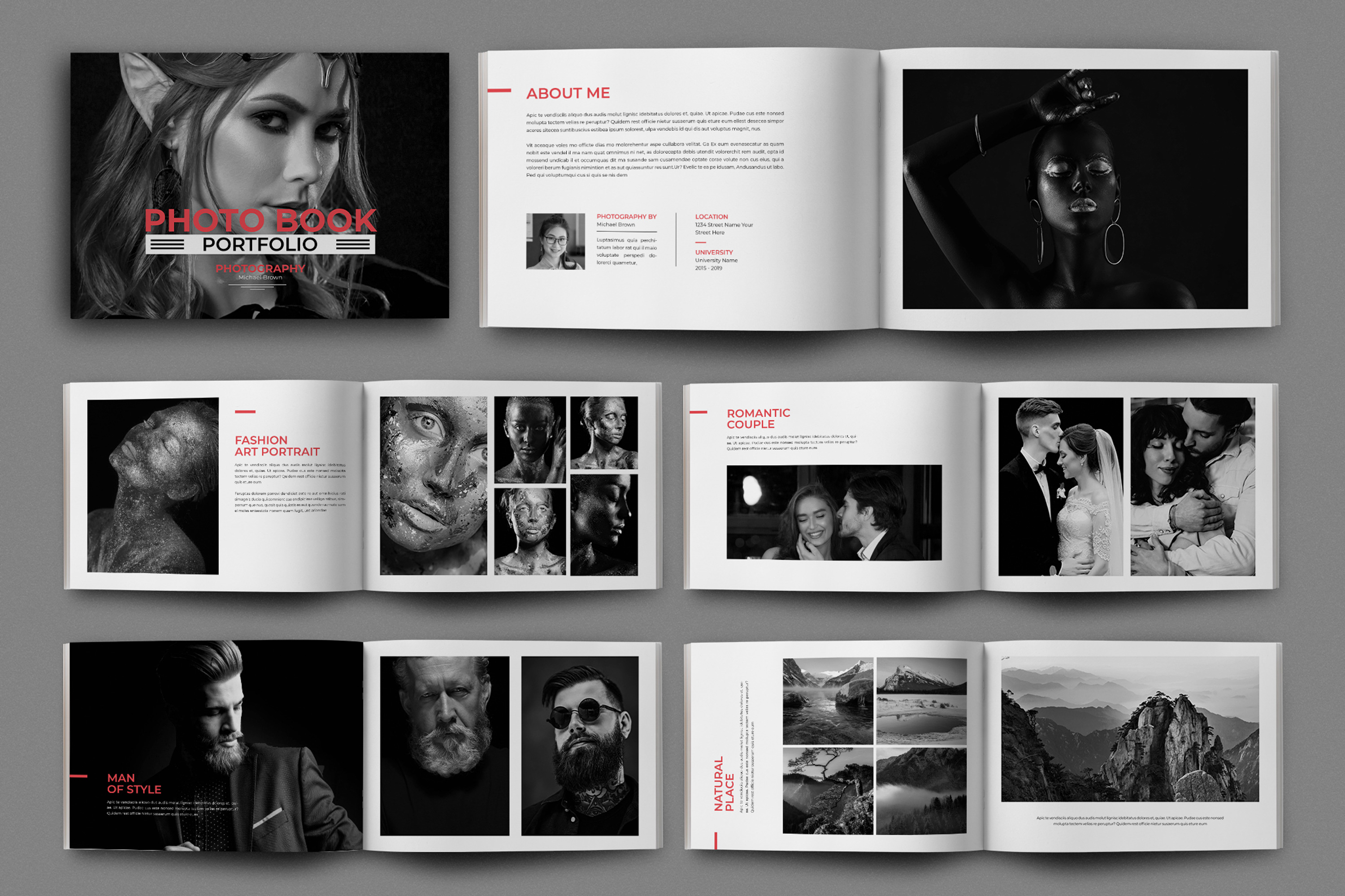 Photo Book Portfolio Design Template