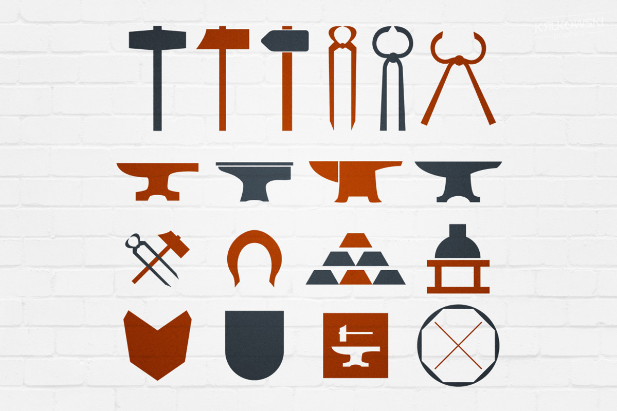 Blacksmith Forge Badges Logos, a Branding & Logo Template by Krukowski ...
