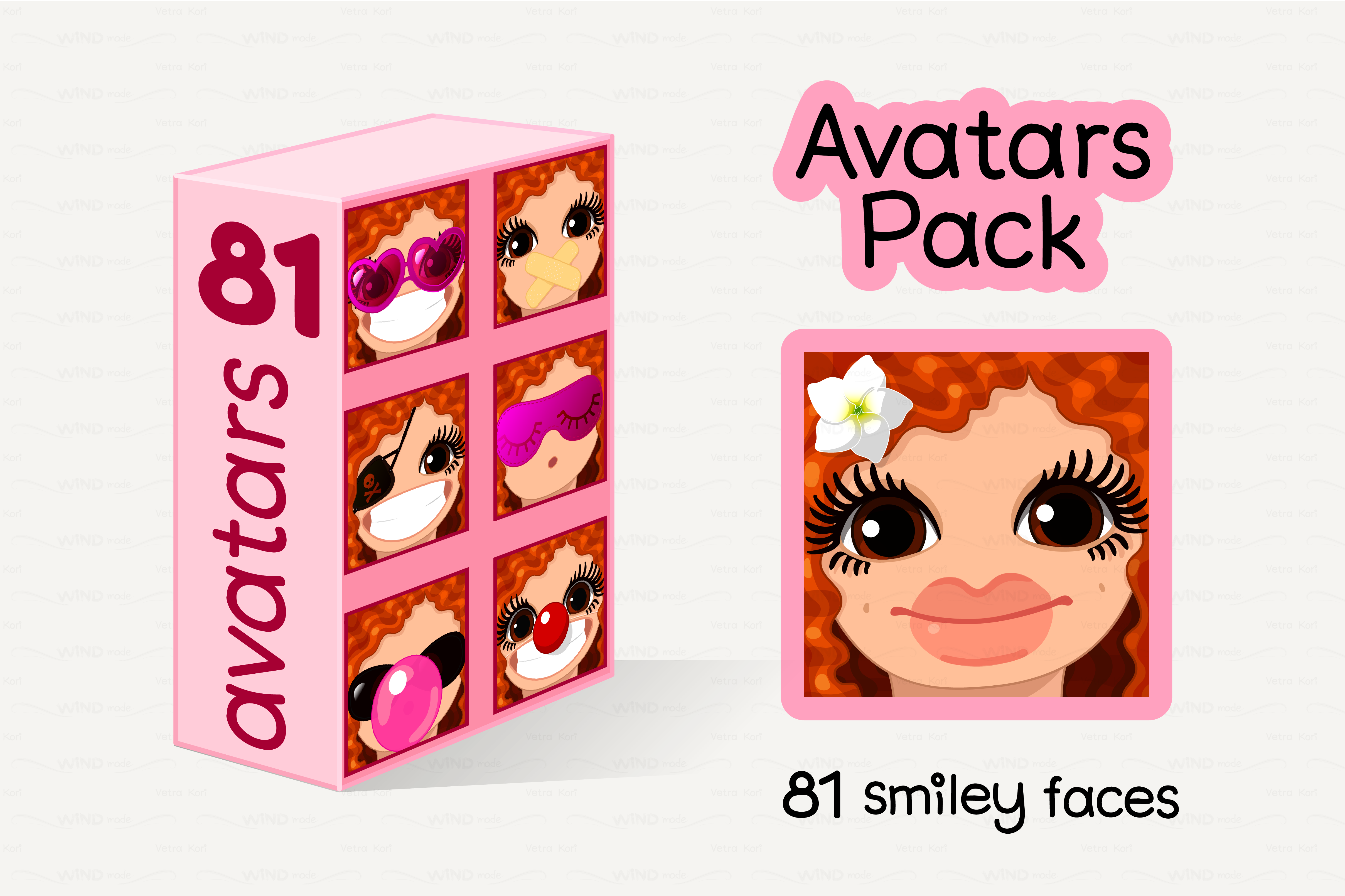 ♥ vector Avatars Pack 81, an Emoji Icon by WINDmade