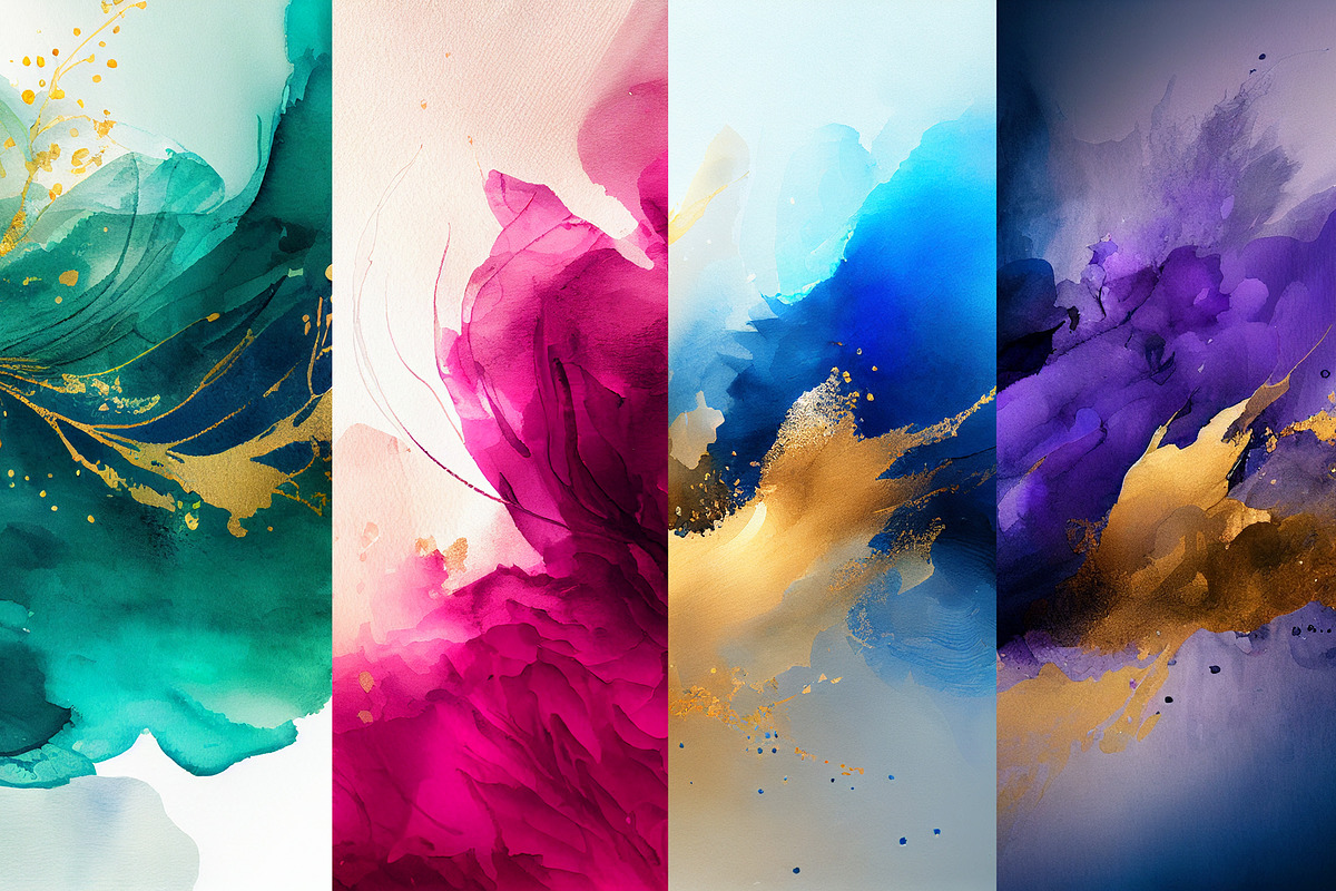 Watercolor colorful textures, a Texture Graphic by Anntuan
