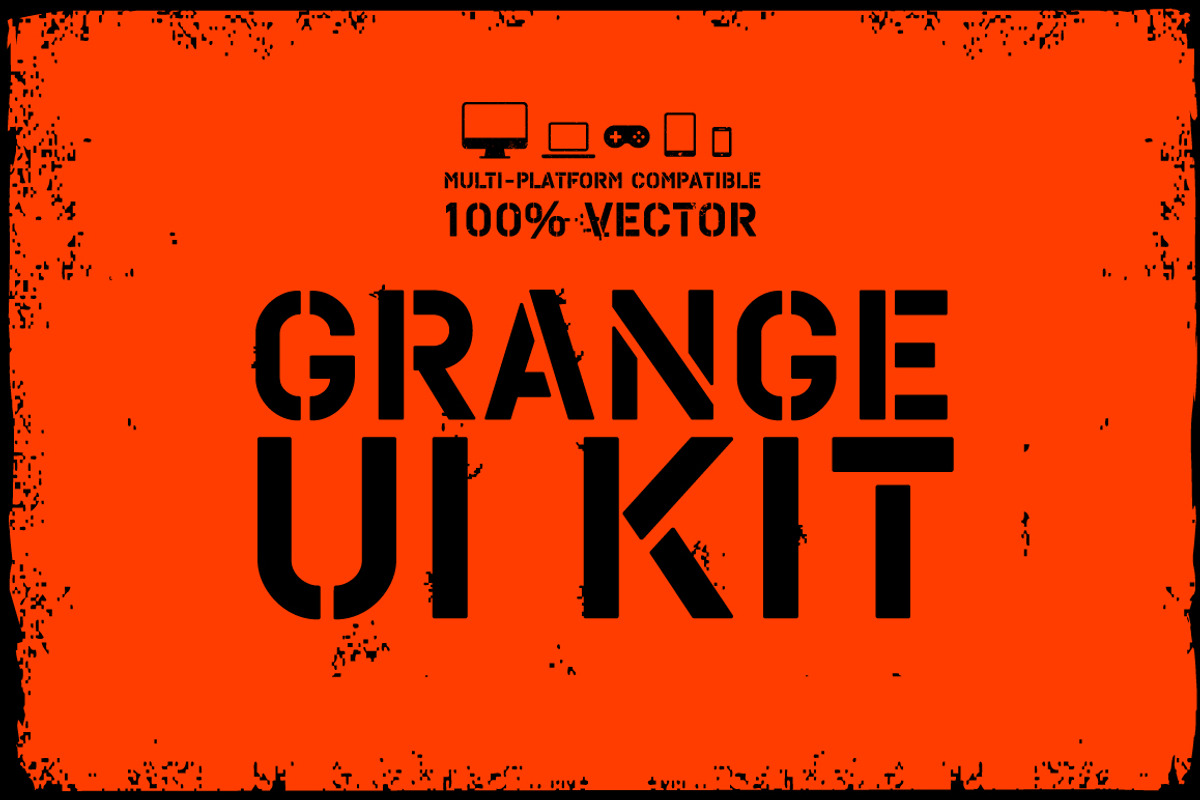 Grunge game ui kit, a Templates & Theme by Game Ui art