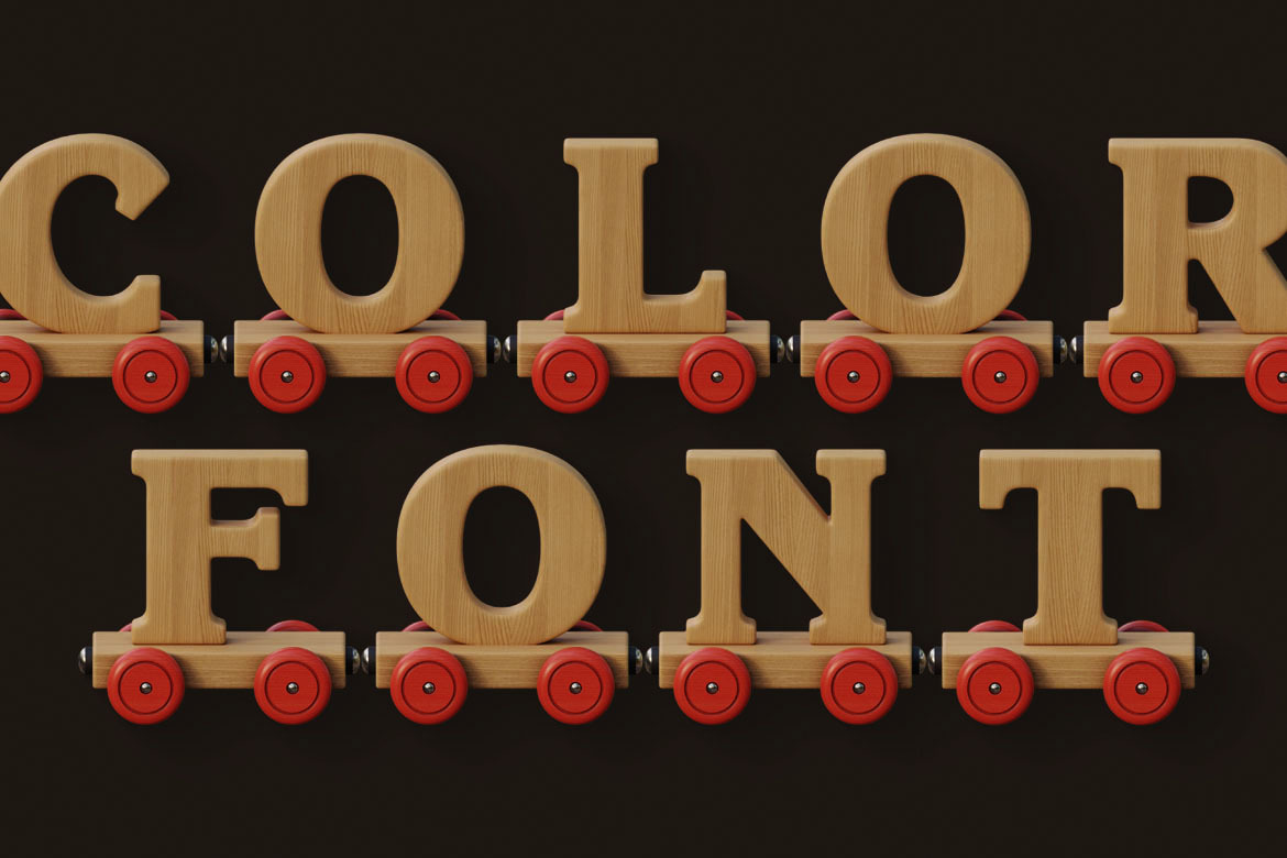 Wooden Train - Color SVG Font, a Font by Deeezy | Creative Market