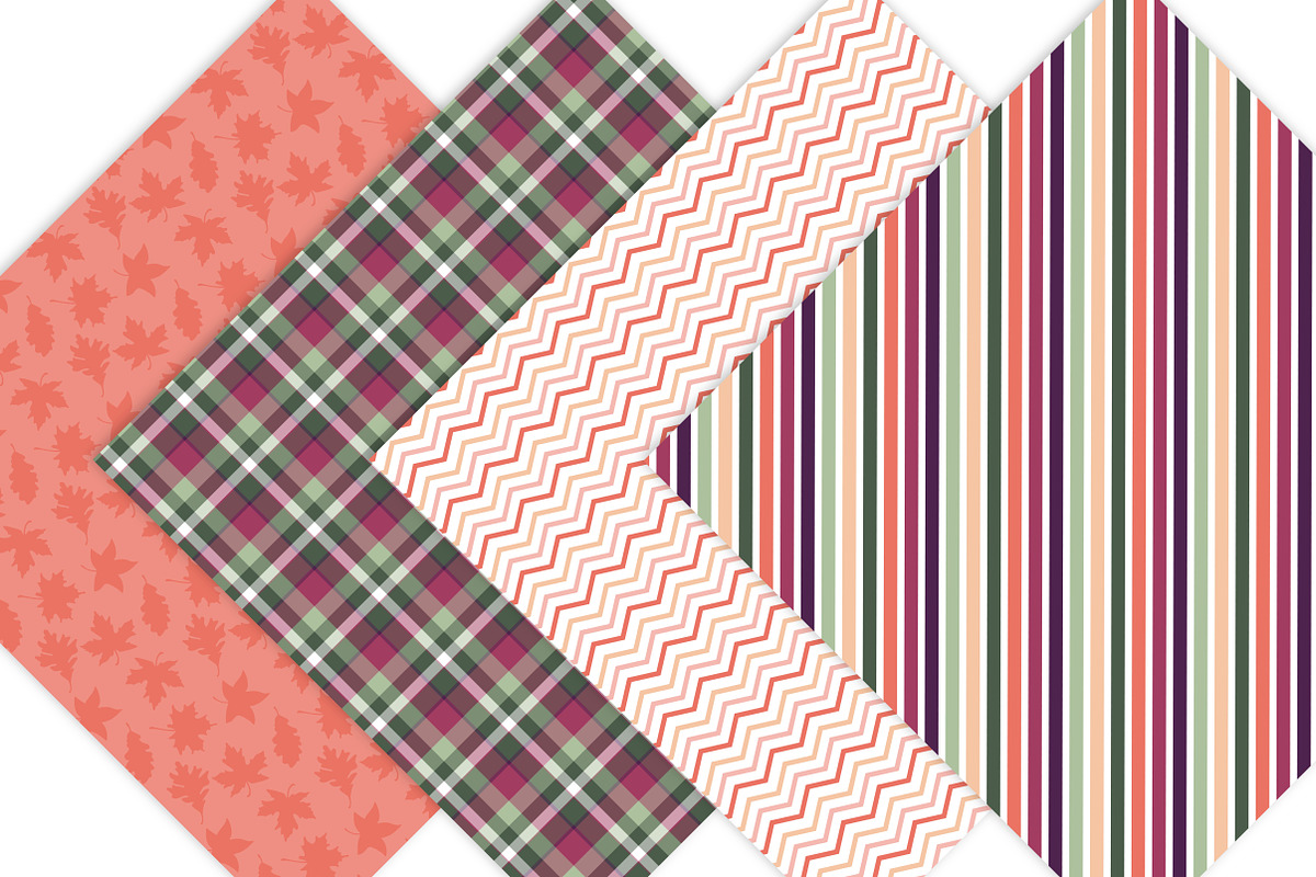 Fall Digital Scrapbook Paper Pack, a Pattern Graphic by Leska's ...