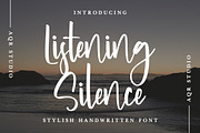 ListeningSilence - Handwritten Font, a Script Font by AQR Studio