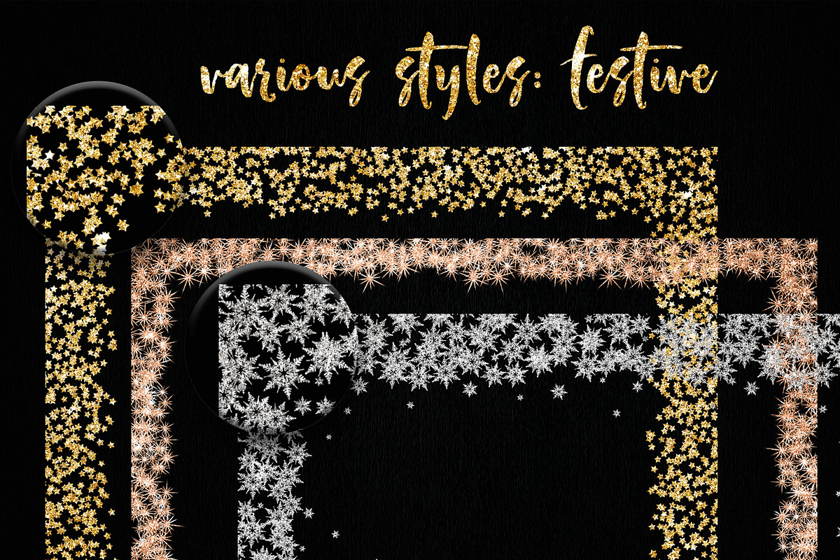 Glitter Photo Overlay Frames Borders, a Texture Graphic by Nifty ...