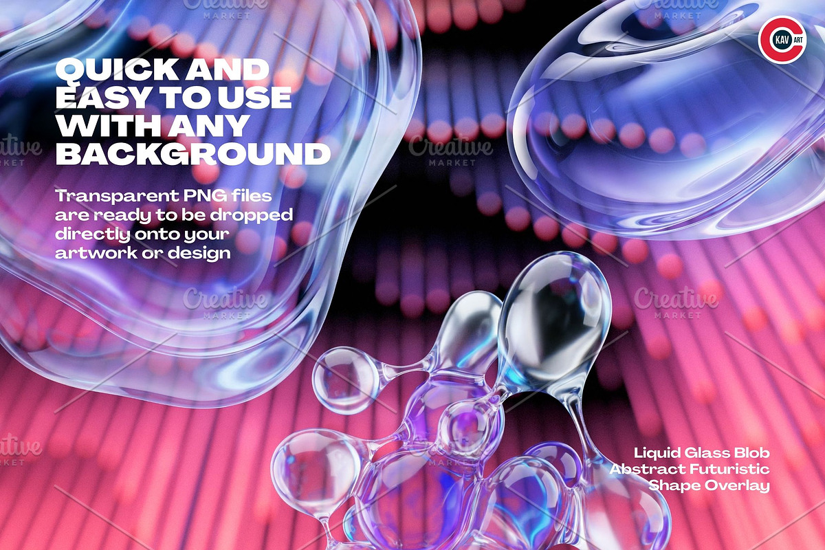 Liquid Glass Blob Abstract Overlay, a Background Graphic by C-Kav