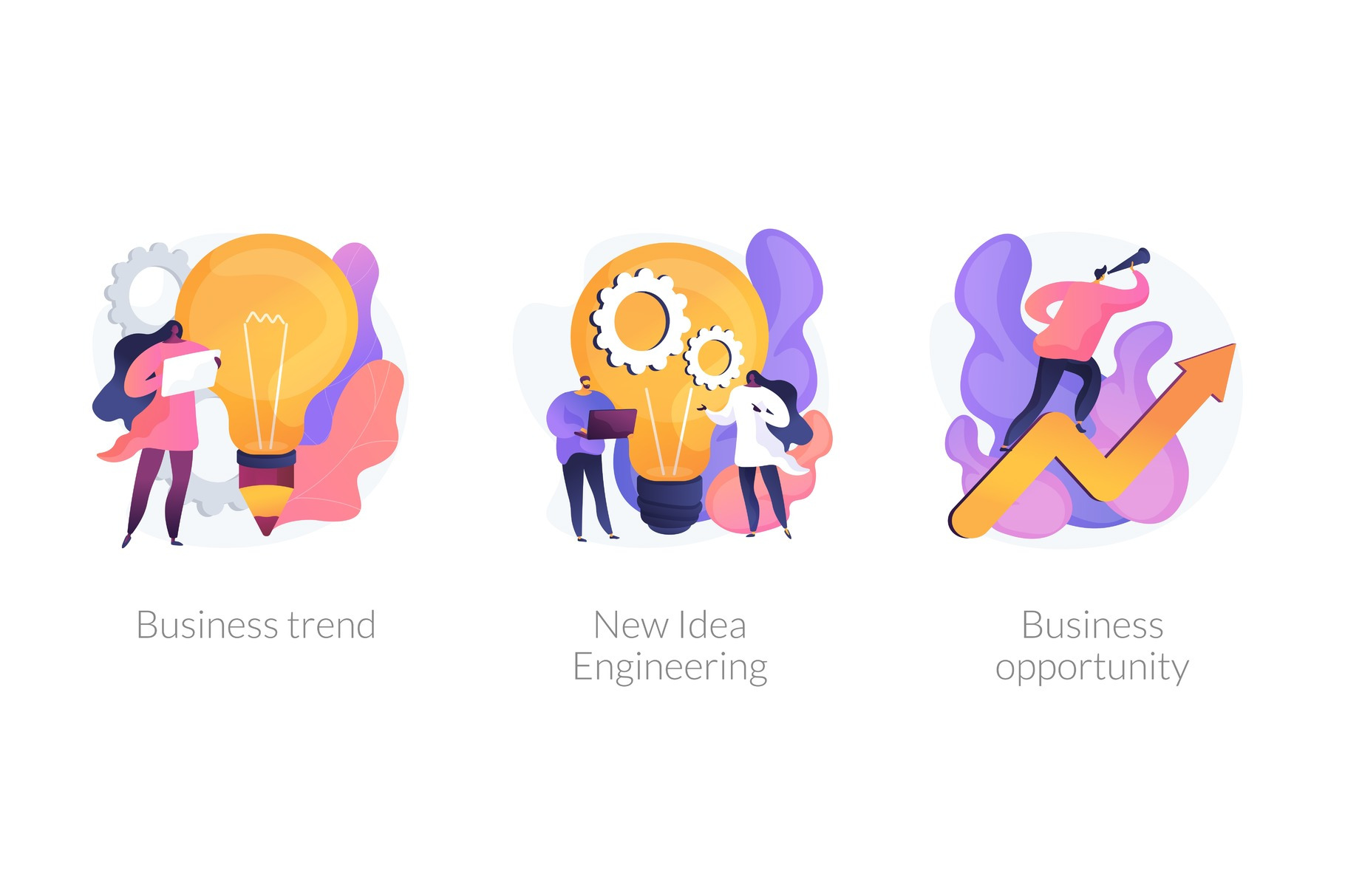 Business model innovation vector, a Person Illustration by Visual ...