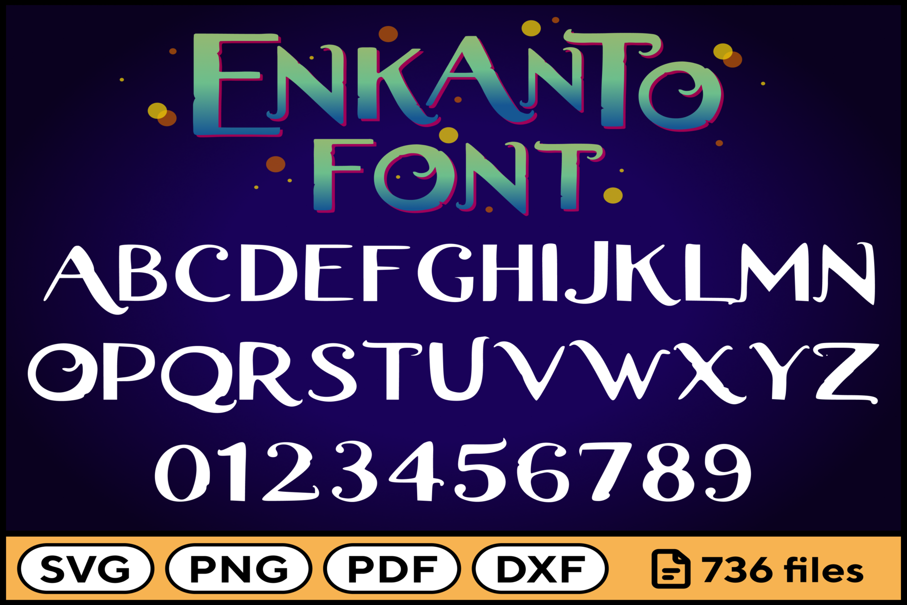 Cartoon Font Svg Png Pdf Dxf Encanto, an Object Graphic by Custom Fonts ...