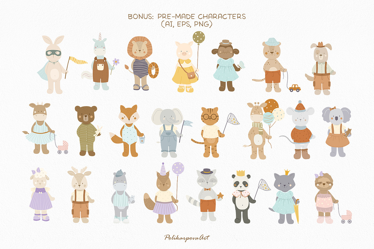 Character Creator Animals for kids