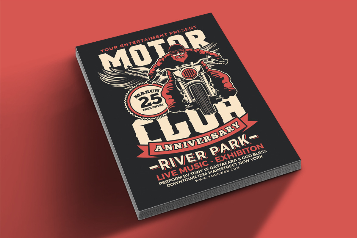 Motorcycle Club Event Flyer, a Flyer Template by Muhamad Iqbal hidayat